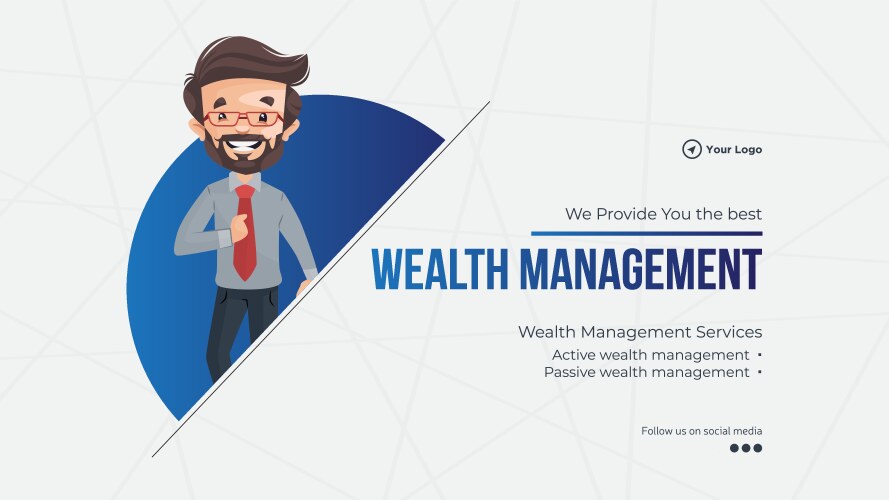 Wealth management landscape banner design Vector Image