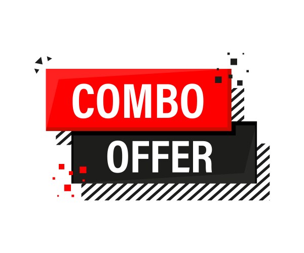 Combo offers banner design Royalty Free Vector Image