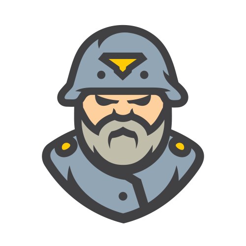 Skull soldier cartoon Royalty Free Vector Image