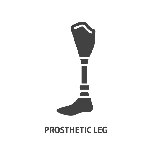 Prosthetic leg logo template design Royalty Free Vector