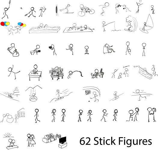 Stick figure Vector Images & Graphics for Commercial Use | VectorStock