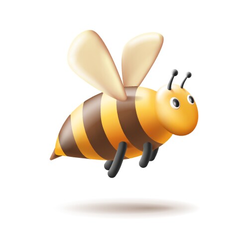 Cartoon bee bug character Royalty Free Vector Image