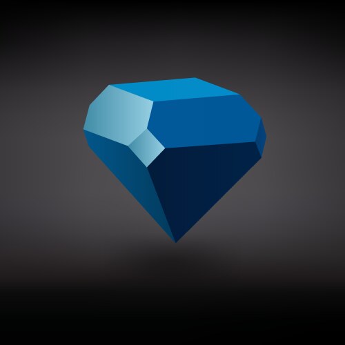 Crystal gemstone or precious gem stone icon Vector Image