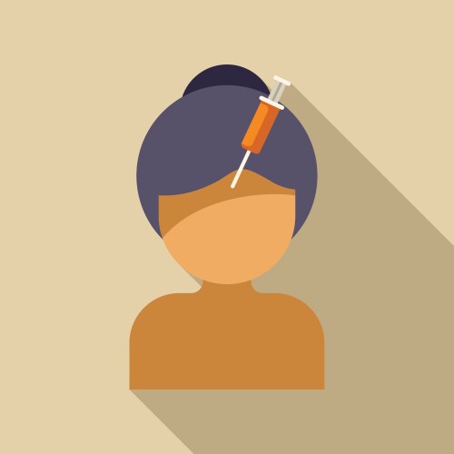 Woman receiving botulinum toxin injection Vector Image