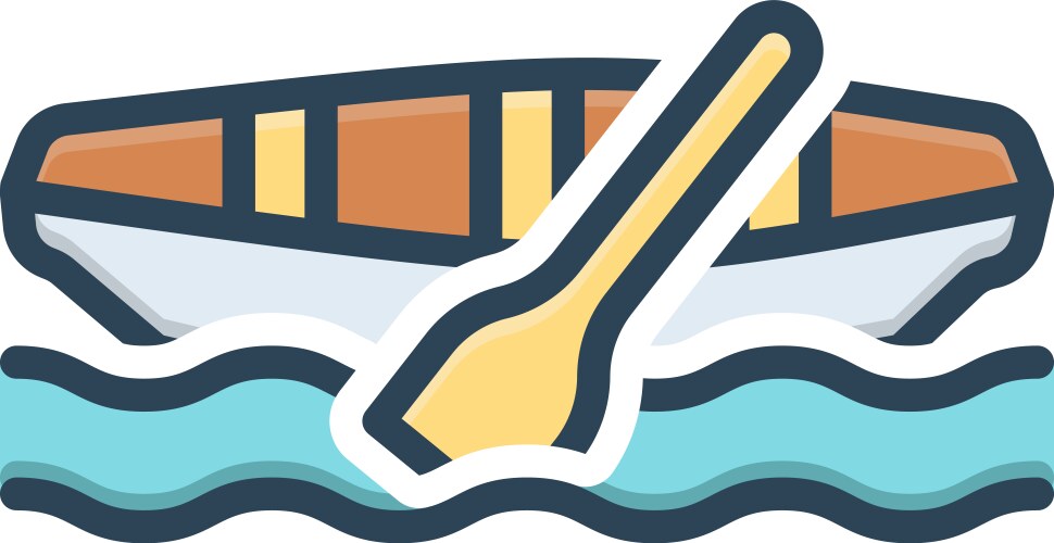 Rowing boat Royalty Free Vector Image - VectorStock