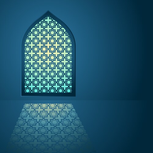 Traditional gold arabic window Royalty Free Vector Image