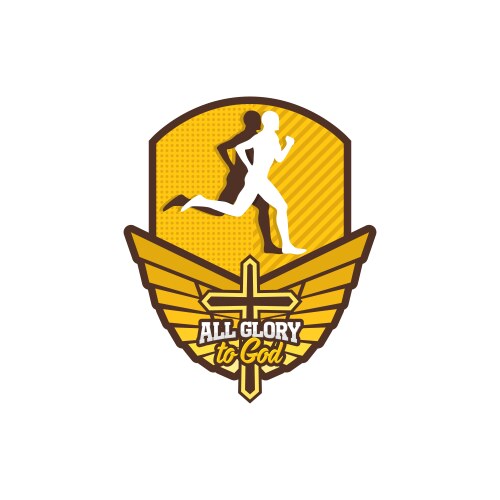 Baseball badge logo design Royalty Free Vector Image