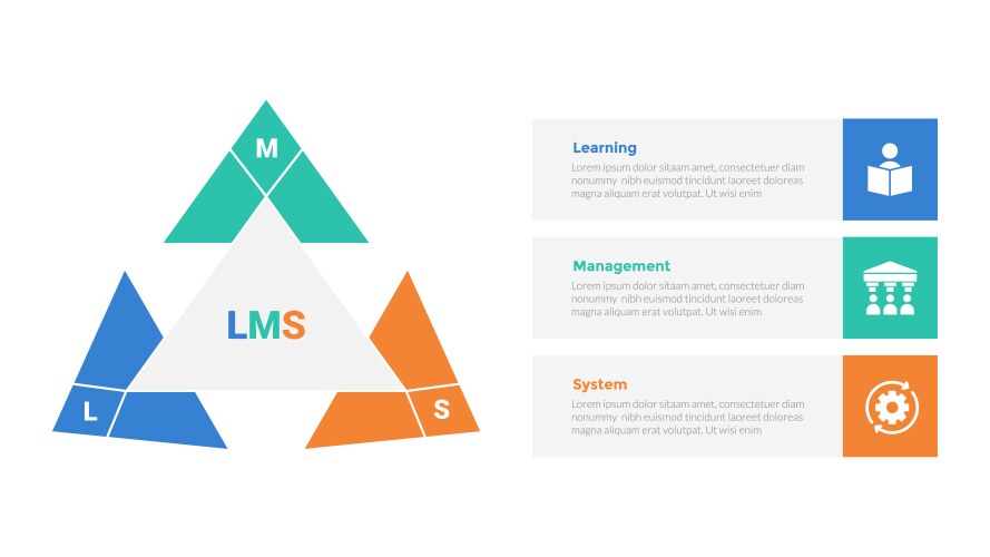 Lms learning management system infographics Vector Image
