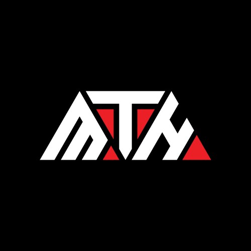 Mth logo letter design – Royalty-Free Vector | VectorStock