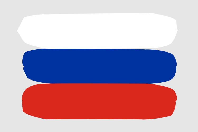 Rhombus flag of russia Royalty Free Vector Image