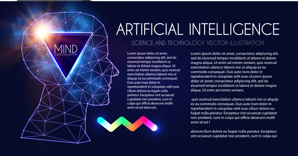 Artificial intelligence human consciousness mind Vector Image