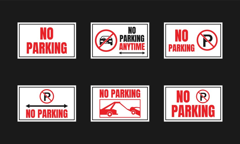 No parking urban transport traffic warning rule Vector Image