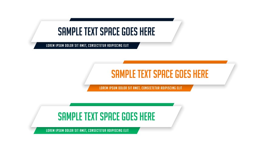 Abstract lower third titles bar modern banner Vector Image