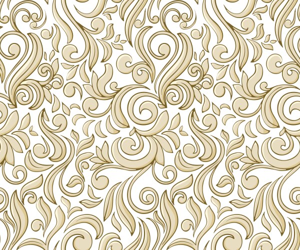 Golden baroque rich luxury pattern Royalty Free Vector Image
