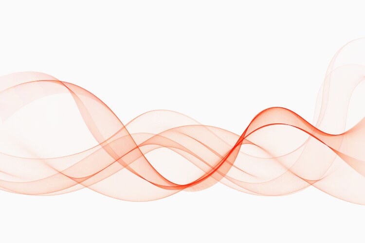 White abstract background with wave lines Vector Image
