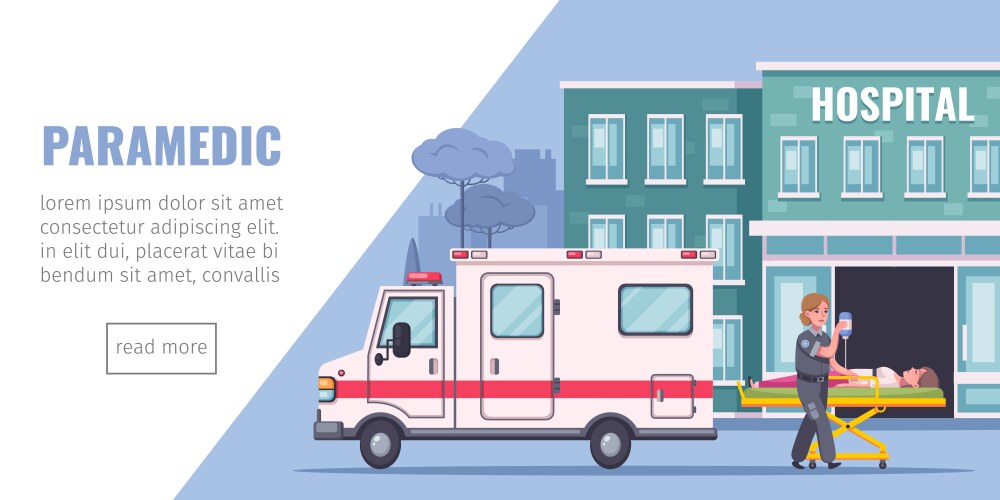 Cartoon paramedic Royalty Free Vector Image - VectorStock