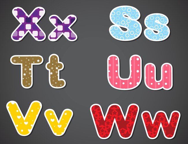 Kids alphabet with funny monster letters Vector Image