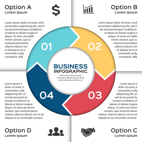 Business circle infographic diagram presentation 4