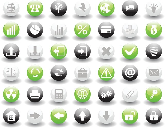 100 sticker icons Royalty Free Vector Image - VectorStock