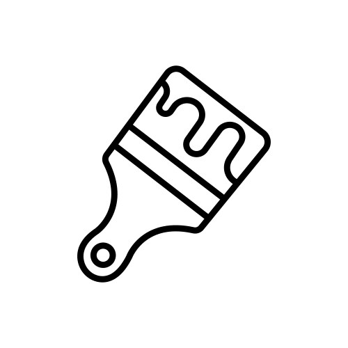 Paint brush outline Royalty Free Vector Image - VectorStock