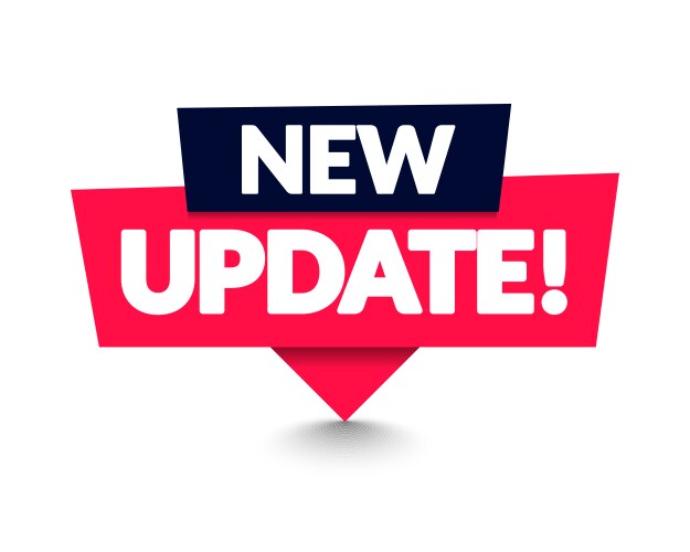 New update flag icon Royalty Free Vector Image