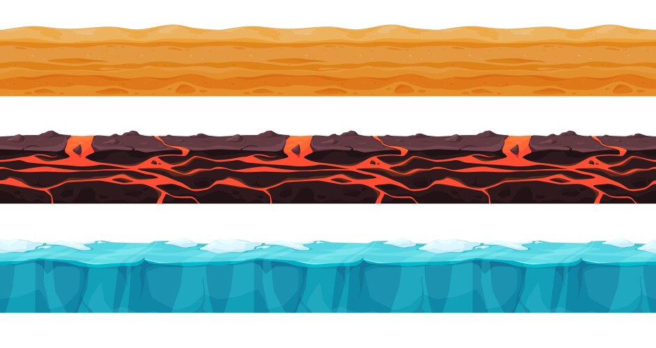 Underground layers of earth seamless ground Vector Image