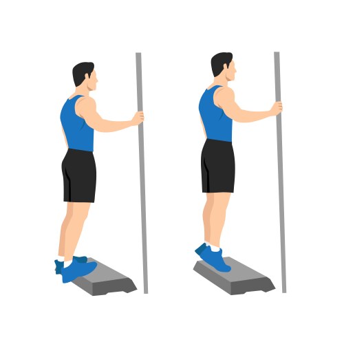 Calf Raises Exercise Vector Images (92)