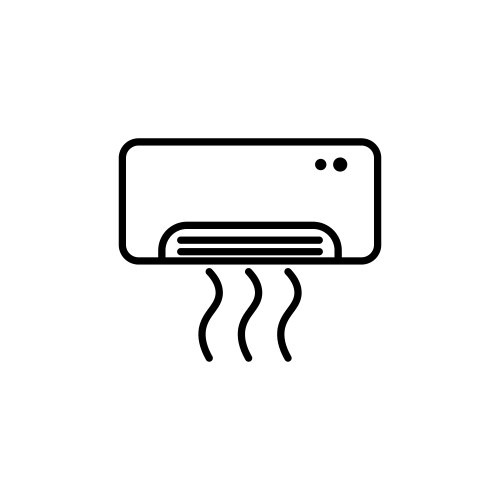 Air conditioner icon set office ac symbol house Vector Image