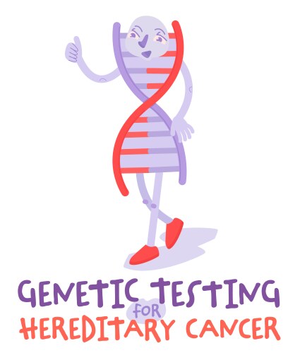 Genetic testing for hereditary cancer dna test Vector Image