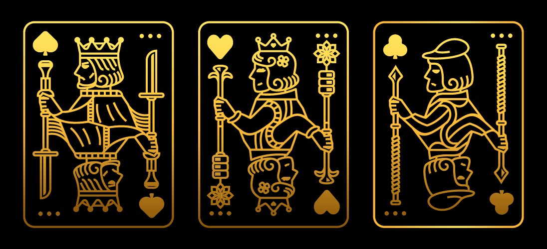 King and queen playing card Royalty Free Vector Image