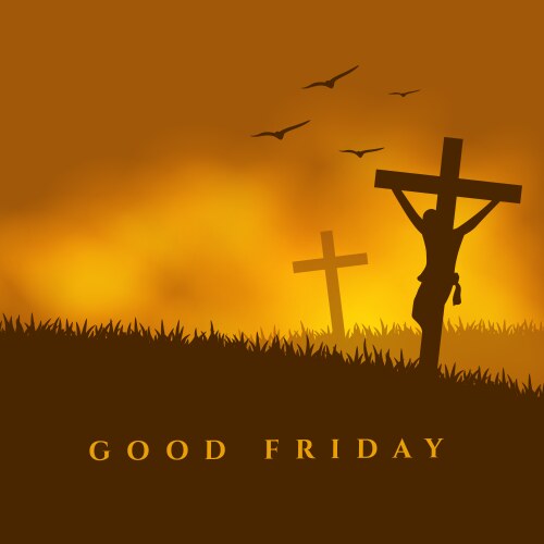 Good friday religious crucifixion poster Vector Image