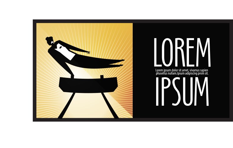 Sports logo design template athlete Royalty Free Vector