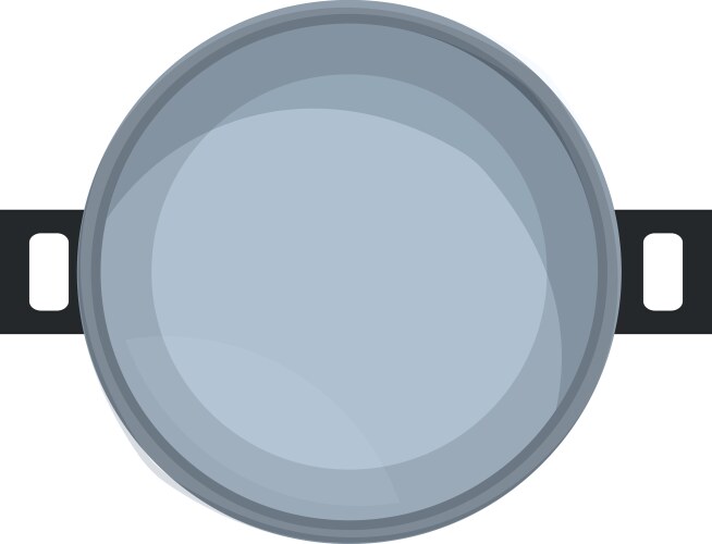 Top view pan icon cartoon home utensil Royalty Free Vector