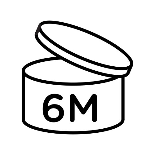 6 months pao icon black and white outline sign Vector Image