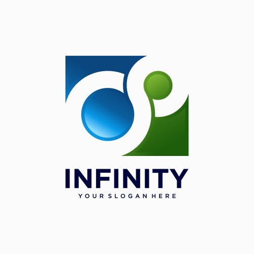 Infinity symbol icon or logo template Royalty Free Vector