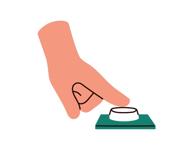 Finger pressing pushing clicking tapping Vector Image