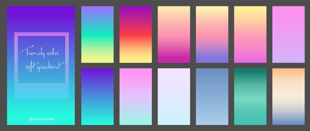 Set gradient background for mobile app design Vector Image