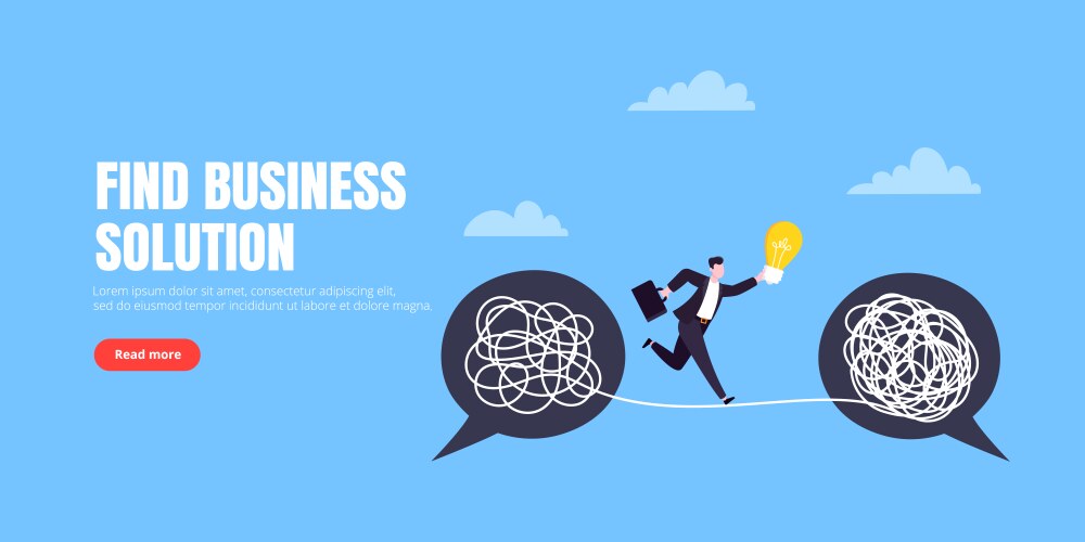 Understanding problem solution simplify challenge Vector Image