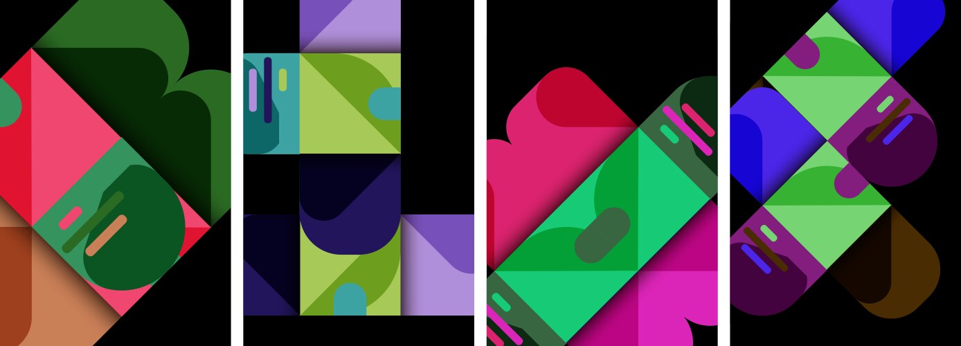 Balance movement geometric backgrounds poster Vector Image