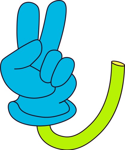 Victory sign Royalty Free Vector Image - VectorStock
