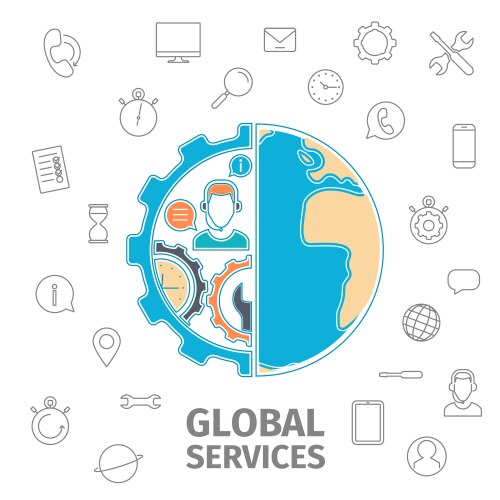 Global communications Royalty Free Vector Image