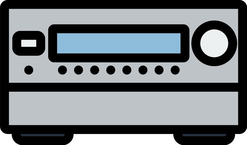 Home theater receiver icon Royalty Free Vector Image