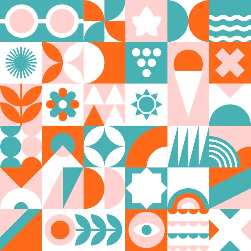 Abstract geometric typography letters background Vector Image