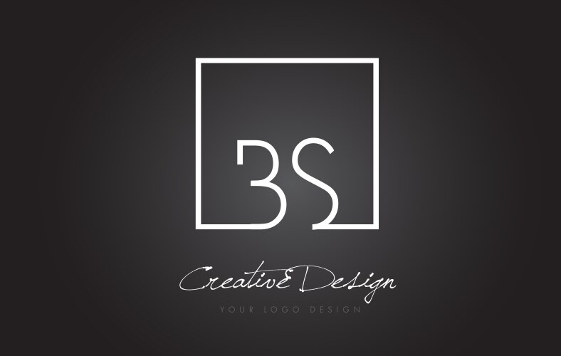 Bs logo letter design Royalty Free Vector Image