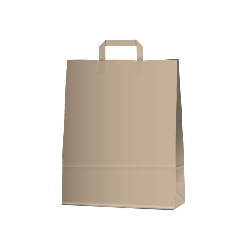 Realistic paper bag Royalty Free Vector Image - VectorStock