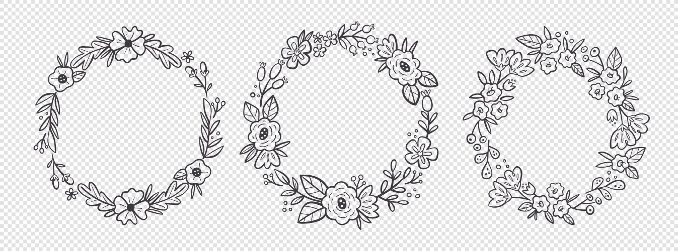 Wreath Outline Vector Images (over 18,000)
