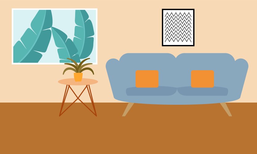 Living room interior logo Royalty Free Vector Image