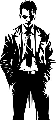 Haunting horror murderer iconic symbol malevolent Vector Image