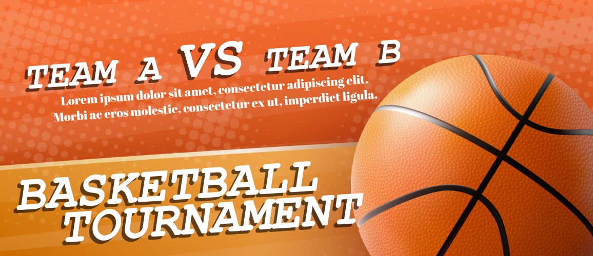 Realistic basketball championship tournament Vector Image