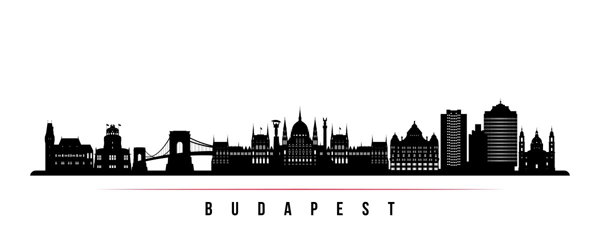 Budapest skyline poster Royalty Free Vector Image